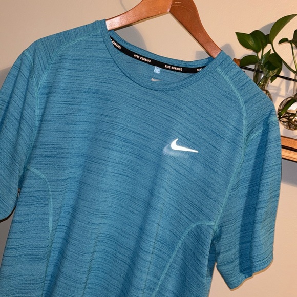 Nike | Shirts | Nike Running Drifit Light Blue Tshirt Large | Poshmark